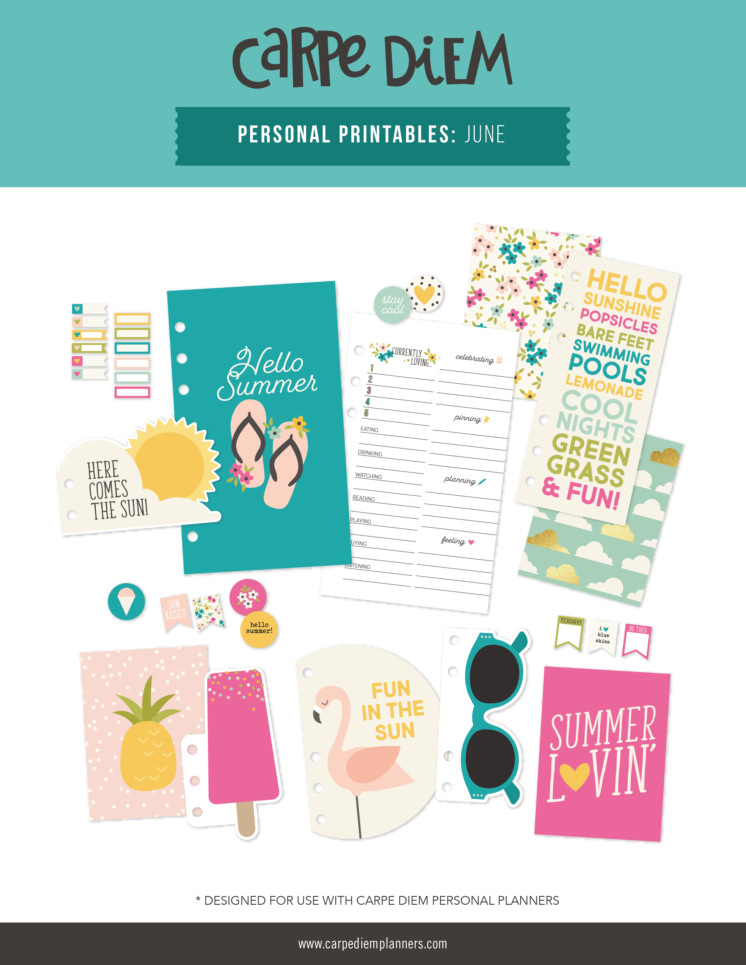 Personal Planner Printables - June Freebie – Carpe Diem Planners