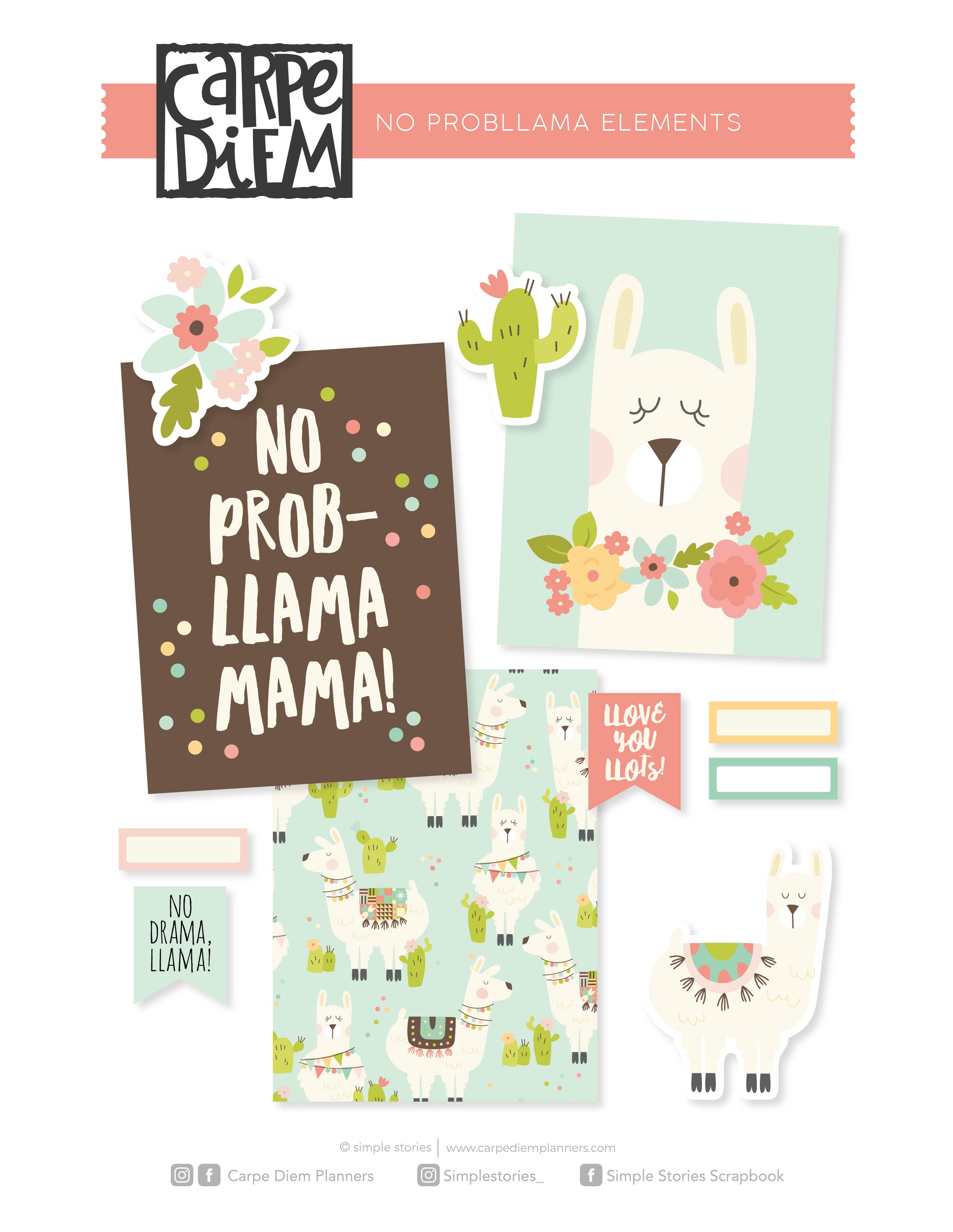No ProbLlama Printables - Elements – Carpe Diem Planners